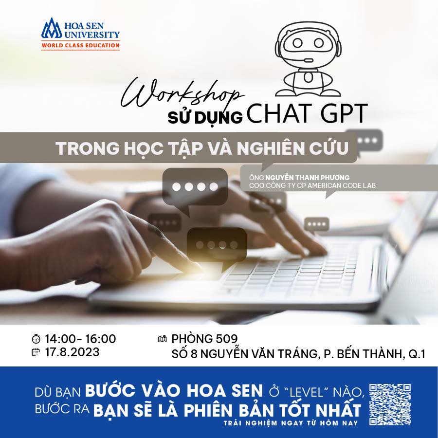 Workshop sử dụng Chat GPT trong nghiên học tập và nghiên cứu