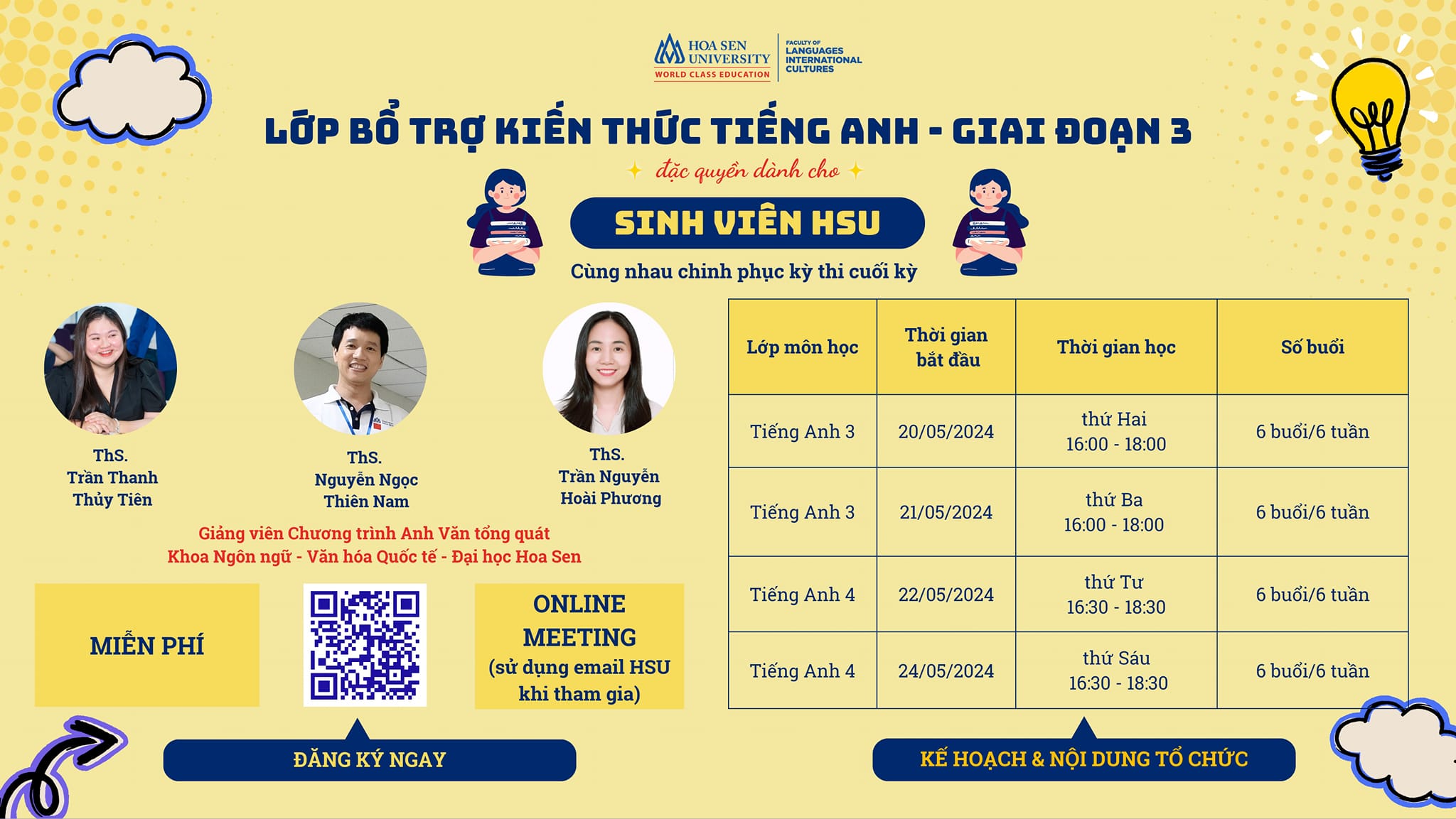 FREE ENGLISH SUPPLEMENTARY CLASSES FROM THE FACULTY OF LANGUAGE AND ...