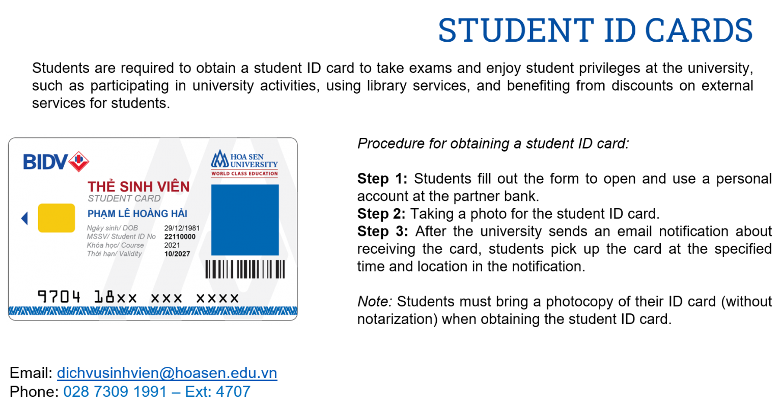 Uniforms & Student ID Cards - Sổ tay sinh viên